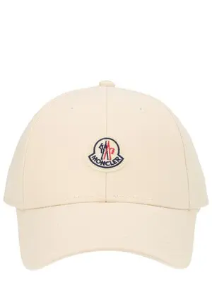 Moncler Baseball Cap With Logo - Ivory