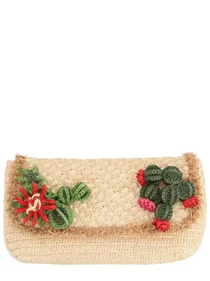 ANYA HINDMARCH Raffia Clutch - Beige