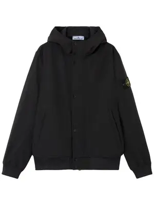 Stone Island Hooded Parka - Black
