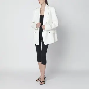 THE FRANKIE SHOP Double-breasted Wool-blend Jacket - White