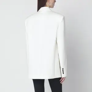 THE FRANKIE SHOP Double-breasted Wool-blend Jacket - White