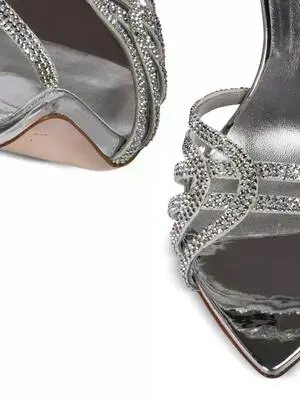 LE SILLA Embrace Embellished Heeled Sandals - Silver