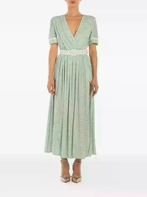 POST MERIDIEM Side-split Midi Dress - Green