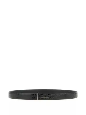 TOM FORD TOM FORD Reversible Python-Print Buckle Belt Brown