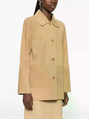P.a.r.o.s.h Minuetto Panelled Suede Coat