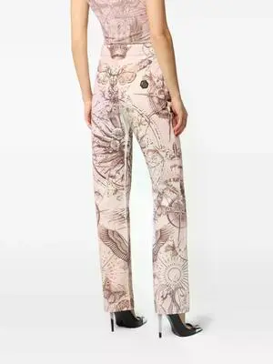 Philipp Plein Butterfly Printed Jeans - Pink