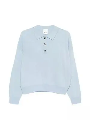 ALLUDE Button Collared Polo Shirt