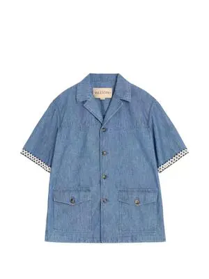 Valentino Garavani Denim Bowling Shirt