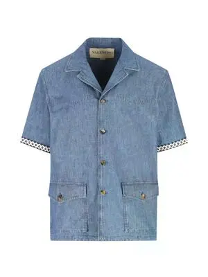 Valentino Garavani Denim Bowling Shirt - Blue