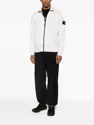 Stone Island Zip-up Sweatshirt With Logo Patch
