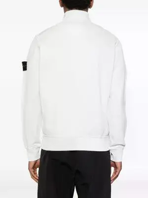 Stone Island Zip-up Sweatshirt With Logo Patch