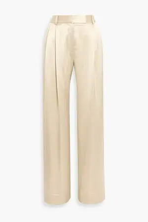 ESSE STUDIOS Finessa Shantung Wide-leg Pants