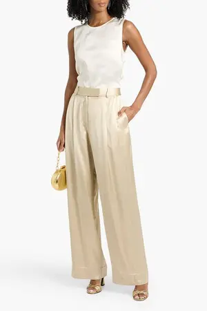 ESSE STUDIOS Finessa Shantung Wide-leg Pants