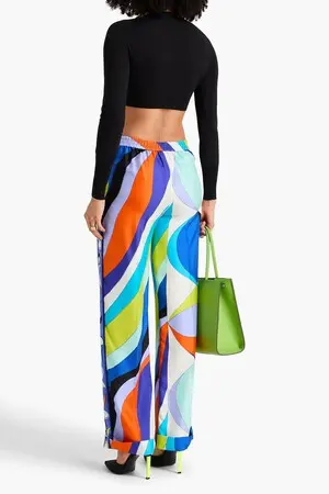Emilio Pucci Printed Silk-twill Straight-leg Pants