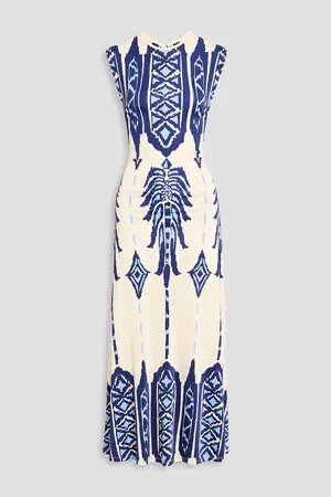 Johanna Ortiz Printed Jersey Maxi Dress - Ecru