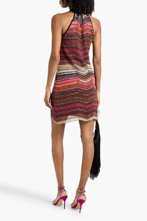 Missoni Metallic Crochet-knit Mini Dress