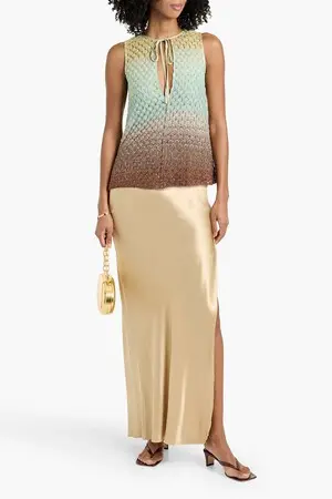 Missoni Metallic Crochet-knit Top