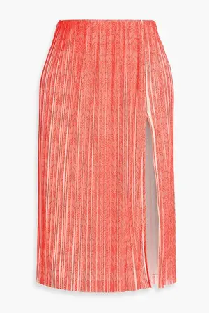 Missoni Pleated Crochet-knit Skirt