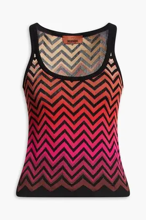Missoni Crochet-knit Cotton-blend Tank - Fuchsia
