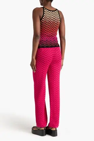 Missoni Crochet-knit Cotton-blend Tank - Fuchsia