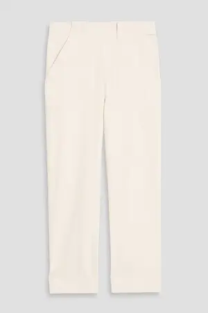 Max Mara Cotton-twill Straight-leg Pants
