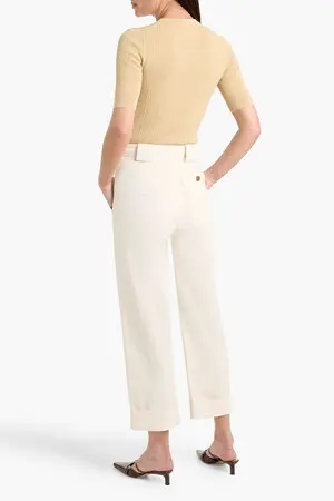 Max Mara Cotton-twill Straight-leg Pants