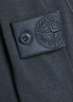 Stone Island Logo Wool Polo Shirt