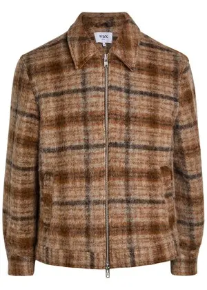 WAX LONDON Heath Checked Wool-blend Jacket