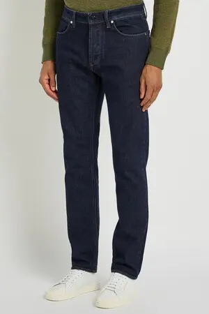 Stone Island Slim-leg Jeans With Logo Appliqu - Blue