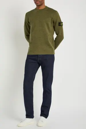 Stone Island Slim-leg Jeans With Logo Appliqu - Blue