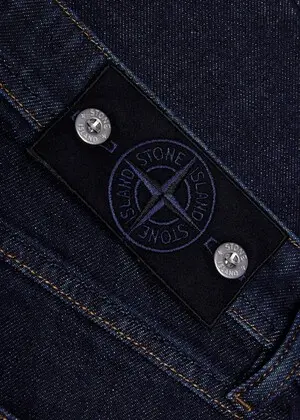 Stone Island Slim-leg Jeans With Logo Appliqu - Blue