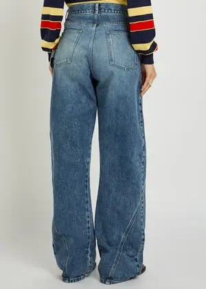 JW Anderson High-rise Twisted Straight-leg Jeans - Denim