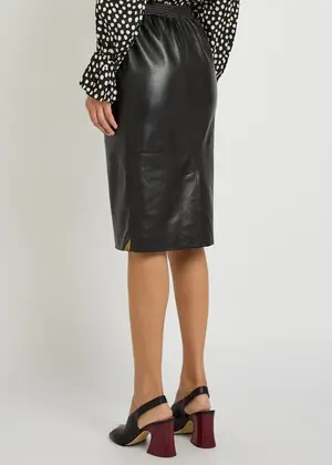 Chloé Leather Midi Pencil Skirt