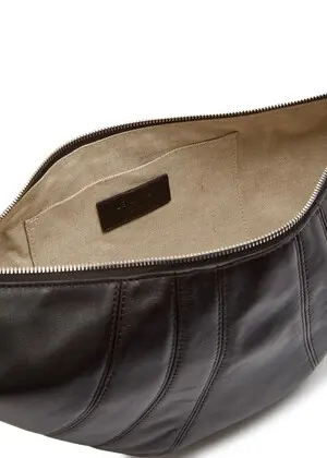 LEMAIRE Croissant Medium Grained Leather Shoulder Bag - Chocolate