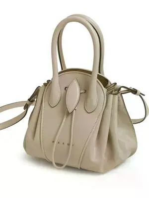 Marni Logo Detail Tote Bag - Neutrals