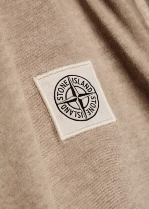 Stone Island Tonal Compass Logo Cotton T-shirt - Sand