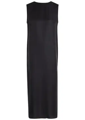 AKYN Blake Cowl-back Lyocell Midi Dress
