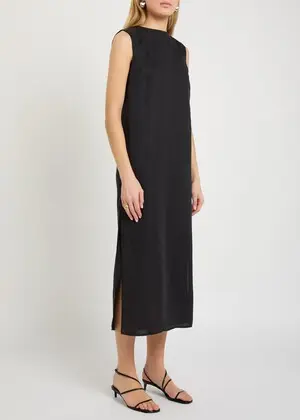 AKYN Blake Cowl-back Lyocell Midi Dress
