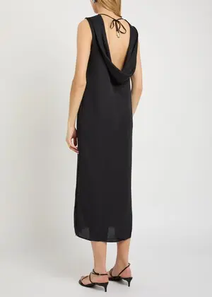AKYN Blake Cowl-back Lyocell Midi Dress