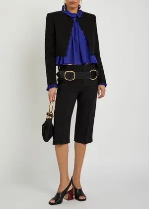 Chloé Scalloped Trimmed Cropped Blazer