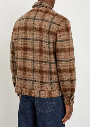 WAX LONDON Heath Checked Wool-blend Jacket - Multicoloured 1