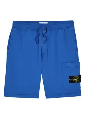 Stone Island Logo Cotton Shorts