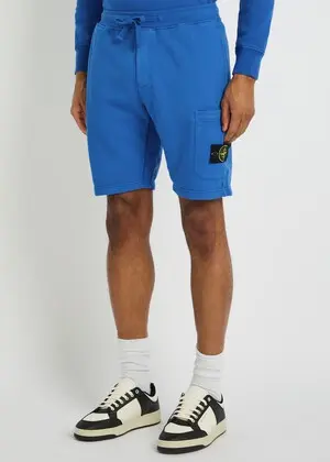 Stone Island Logo Cotton Shorts