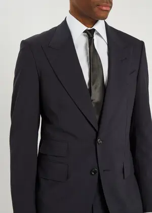 TOM FORD Bistretch Shelton Wool-blend Evening Suit - Navy