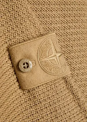 Stone Island Cotton And Cashmere-blend Jumper - Beige