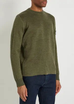 Stone Island Logo Wool-blend Jumper