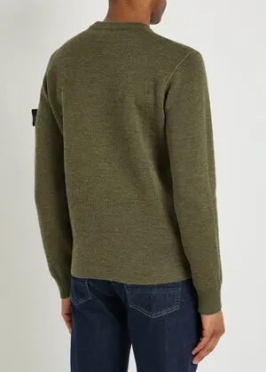 Stone Island Logo Wool-blend Jumper