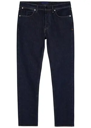 Stone Island Slim-leg Jeans With Logo Appliqu - Blue