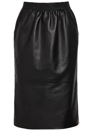 Black Leather Pencil Skirts