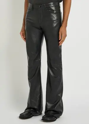 Acne Studios Bootcut Leather Trousers